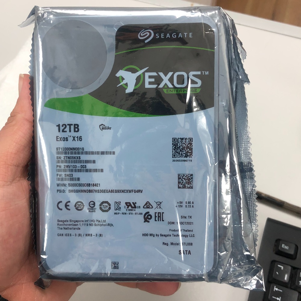 New Seagate ST12000NM001G 12TB Exos X16 512E 3.5" SATA 6Gb/s Enterprise ...